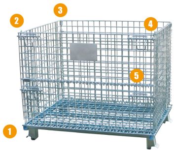 Galvanized Wire Container