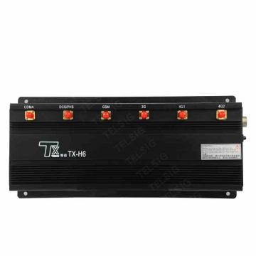 Quality Libraries / Museum Rf Frequency Jammer , 6 Antenna Cell Phone Signal Blocker for sale