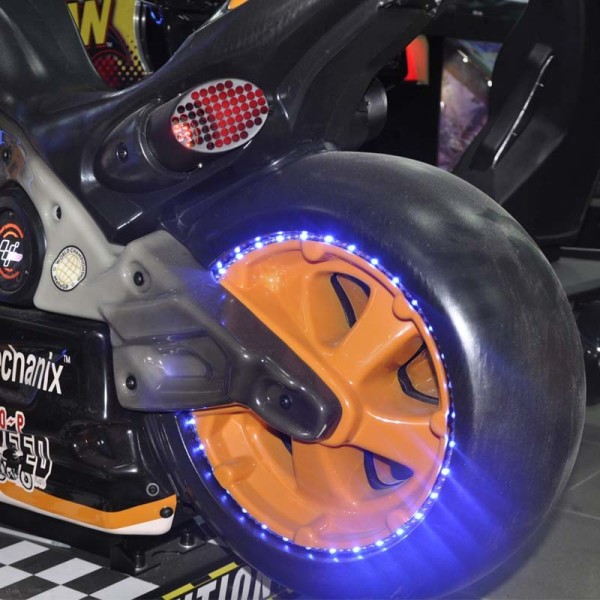 Quality Moto Bike Simulating Arcade Racing Game Machine With Multiple Players Linkable for sale