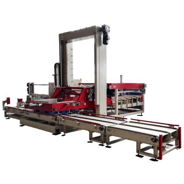 Quality Flexible Package Beverage Stacking Flat Bottle Palletizer Machine for sale