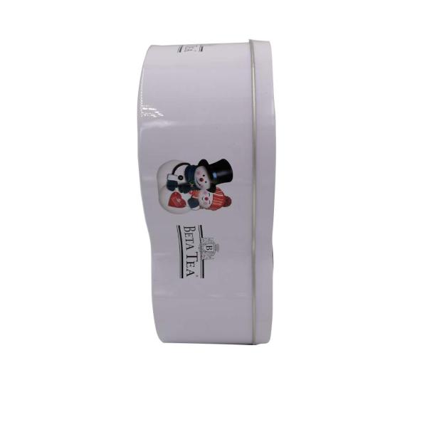 Quality High End Snowman Tins For Christmas Danish Butter Cookies Tins Holiday Gift Tin for sale