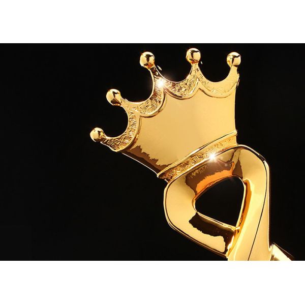 Quality 32cm Height Polyresin Trophy With Crown On The Top Custom Size & Color Available for sale