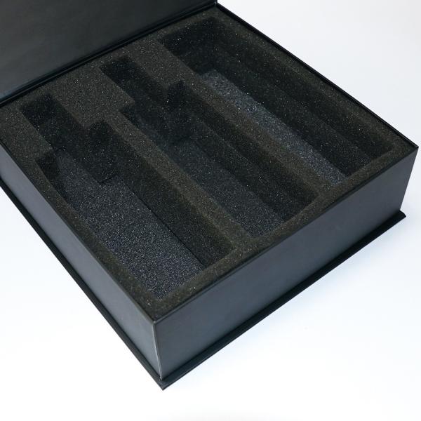 Quality Wholesale packaging black box with foam magnetic stripe box for sale