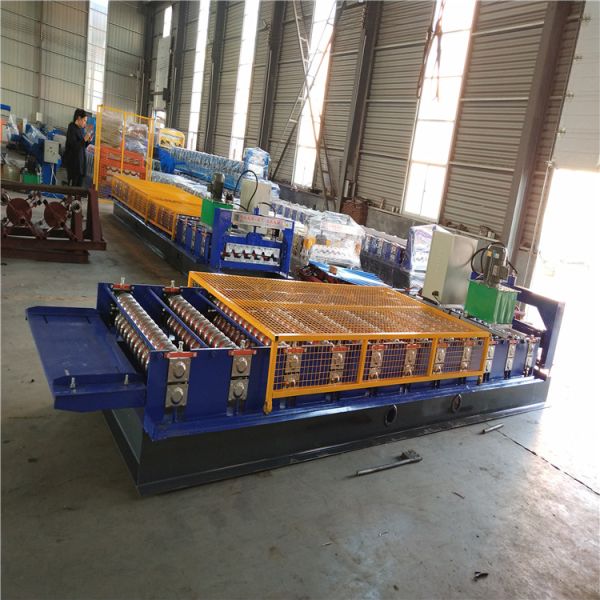 Quality Cr 12 Blade Plate Corrugated Sheet Roll Forming Machine for sale