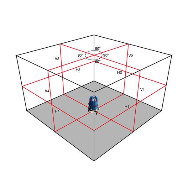 Quality 8 Line Crossline Self Levelling Laser Cross Level Automatic Red Beam for sale