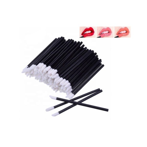 Quality Black Plastic Makeup Lip Applicator Wands Disposable Lip Brush for sale