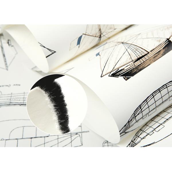 Quality White Boat Pattern Modern Removable Wallpaper , Luxury Non Woven Wallcovering for sale