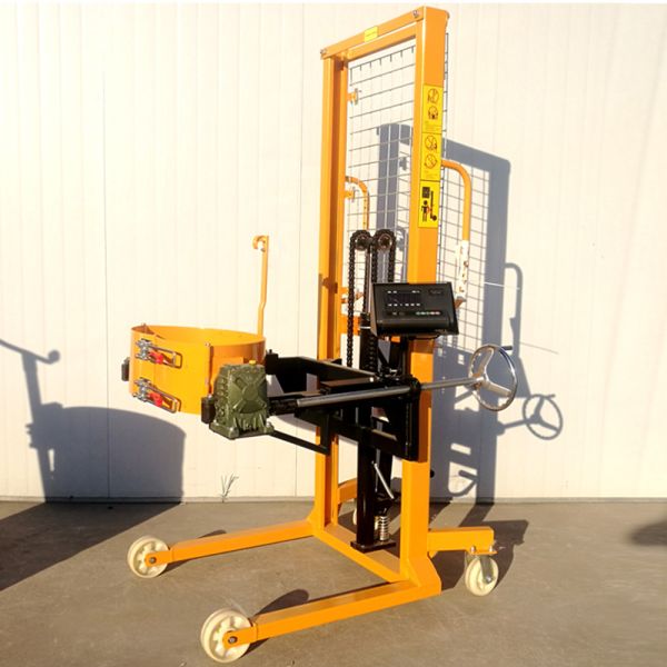 Quality 800mm Stacker 520kg Hydraulic Drum Lifter Transporter Device for sale