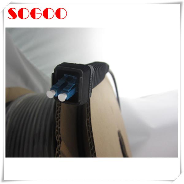 Quality NSN Boot FTTA Cable Armored CPRI Fiber Cable 2 Fibers LC / UPC 50m Multi Mode 50 for sale