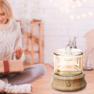 Quality Solid Wood Glass Essential Oil Ultrasonic Air Humidifier Aroma Diffuser for sale
