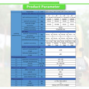 Quality UBTS1000Y GNSS/INS Strategic Missile Guidance System with Speed Accuracy ≤0.03m for sale