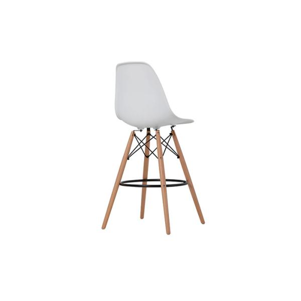 Quality Non Toxic 0.14CBM Modern Plastic Chairs with Wooden Legs for sale
