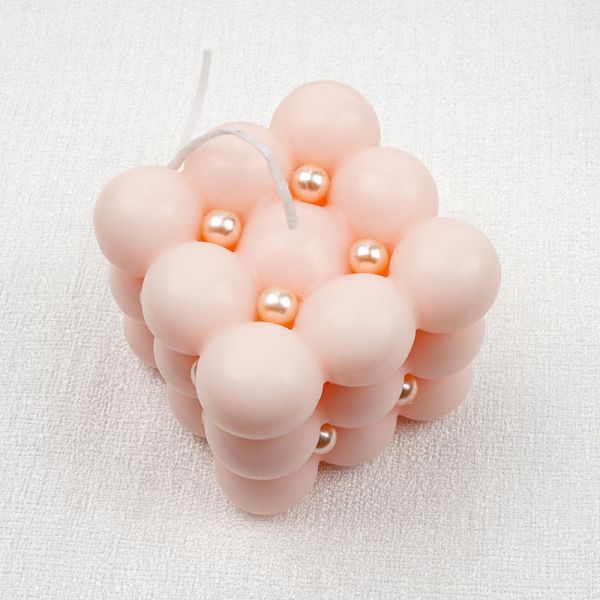 Quality Customized White Soy Rubix Cube Luxury Big Scented Bubble Candles for sale