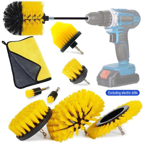 Quality 10pcs Cleaning Drill For Brush Attachment Set Household Brush Drill Kit For Kitchen for sale