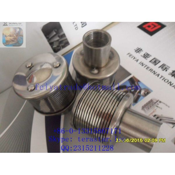 Quality mixed bed water filter bottom nozzle, filter johnson screen nozzle, stainless steel wedge wire strainer nozzle for sale