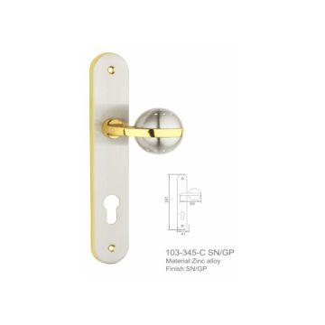 Quality Lightweight Zinc Alloy Door Handle , Entrance Door Knobs Long Lifespan Lock Body for sale