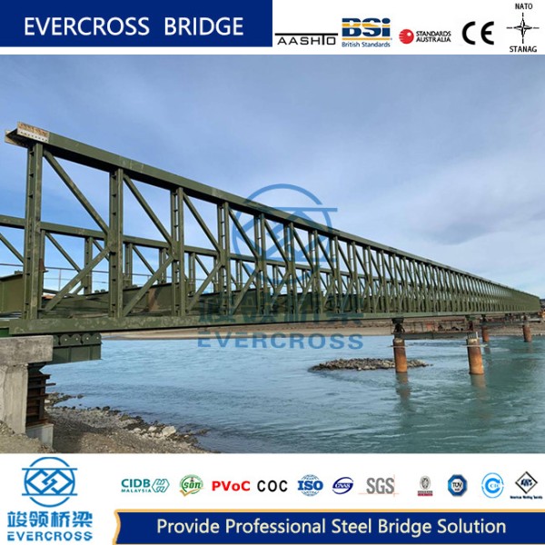 Quality Compact 200 30.48m Single Truss Single Storey Bailey Bridge With Simple Structure for sale