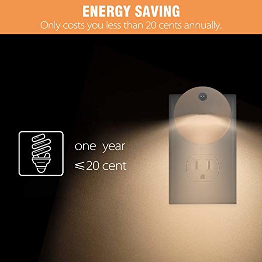 Quality Warm White 0.5W AC120V Plug In Motion Sensor Light For Kids Energy Efficient for sale
