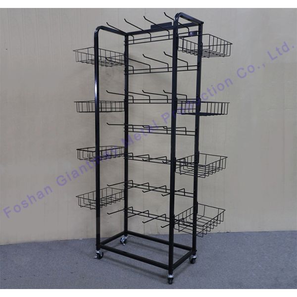 Quality Potato Chip Display Candy Stand Wire Mesh Basket Shelf for sale