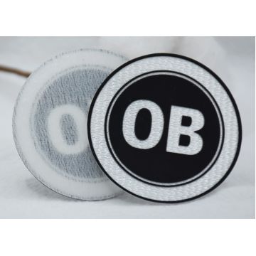 Quality Round Soft Iron On Tatami Patch Custom Clothing Patch With Hot Melt Glue for sale