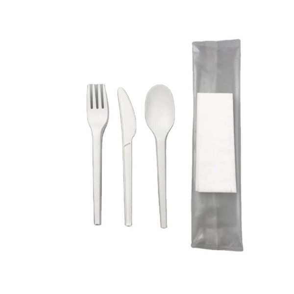 Quality Disposable Spoon Fork Knife Set Biodegradable Option for Catering and Buffet Service for sale
