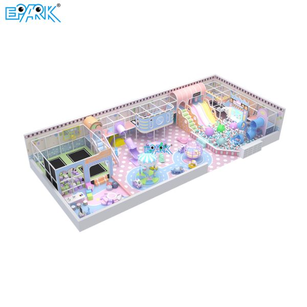 Quality Soft Playground Park 130㎡ Pink Themed Indoor Soft Play Area for sale