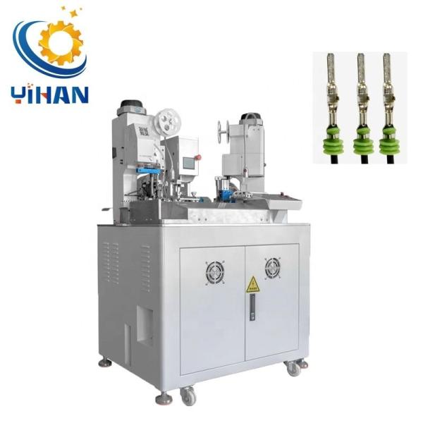 Quality YH-ST02S Fully Automatic Double Head Wire Cable Waterproof Seal Plug Inserting Terminal Crimping Machine for sale