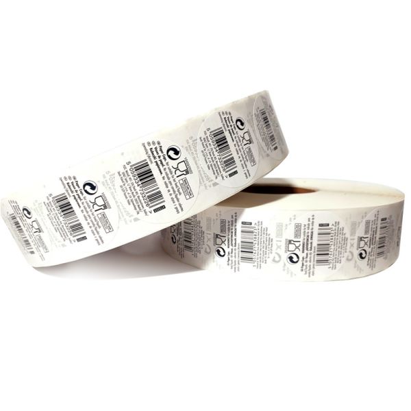 Quality Qr Code Reminder Pvc Label Sticker Round White OEM for sale