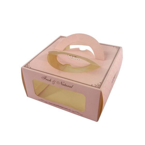 Quality Printing Cardboard Personalized Cake Boxes Transparent Window for sale