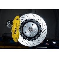Quality BBK For Audi A3 installed Big Brake Kits 6 Piston Calipers with 355*32mm rotor 18inch wheel P60S for sale