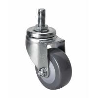 Quality 70kg Threaded Swivel PU Caster 2.5" Zinc Plated Customized for Your Specific for sale