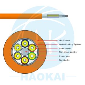 Quality GJPFJV G657A2 Indoor Optical Cable 48 Core Single Mode Fiber Optic Cable for sale