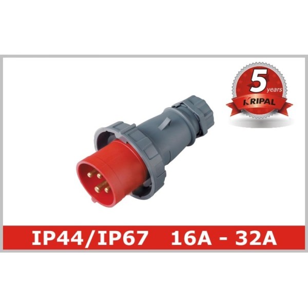 Quality 3 Phase16A 32A Industrial Plugs And Socket In Pin And Sleeve Connectors for sale