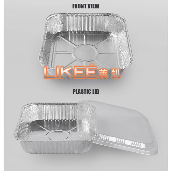Quality Barbecue 250ml Aluminium Foil Food Container With Clear Lids for sale