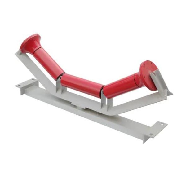 Quality Durable Conveyor Return Roller Set - Red Industrial Belt Support System for sale