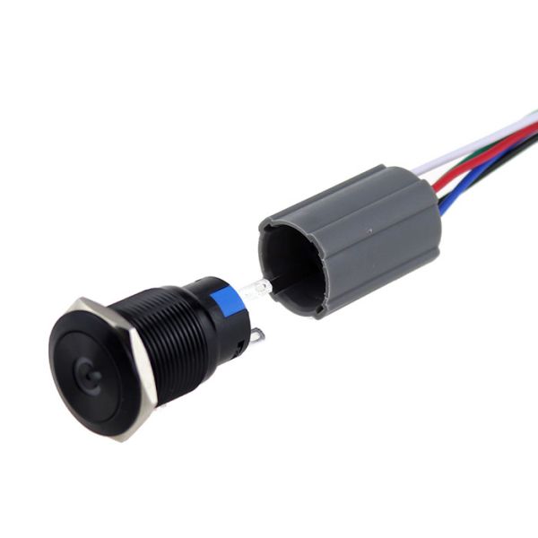 Quality Led Anti Vandal Push Button Switch With Pigtail Connetcor , Aluminum Material for sale