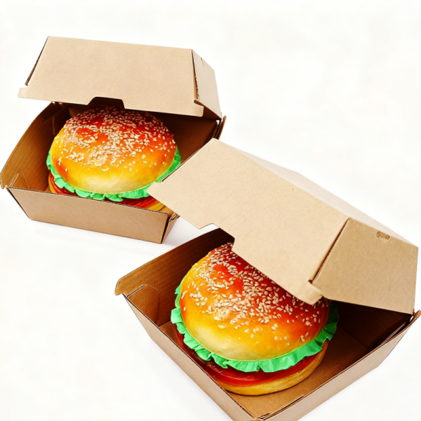 Quality Eco-friendly and biodegradable corrugated cardboard packaging customized hamburger paper box for sale