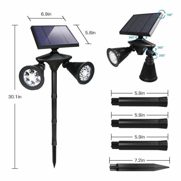 Quality 3.7V 45000mAH Solar LED Solar Landscape Spotlights With Motion Sensor for sale