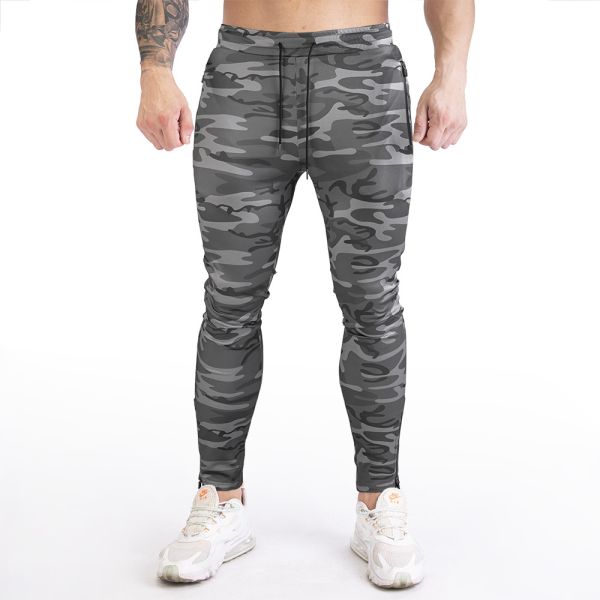 Quality 95 percent Polyester Camouflage Mens Sport Leggings With Pockets for sale