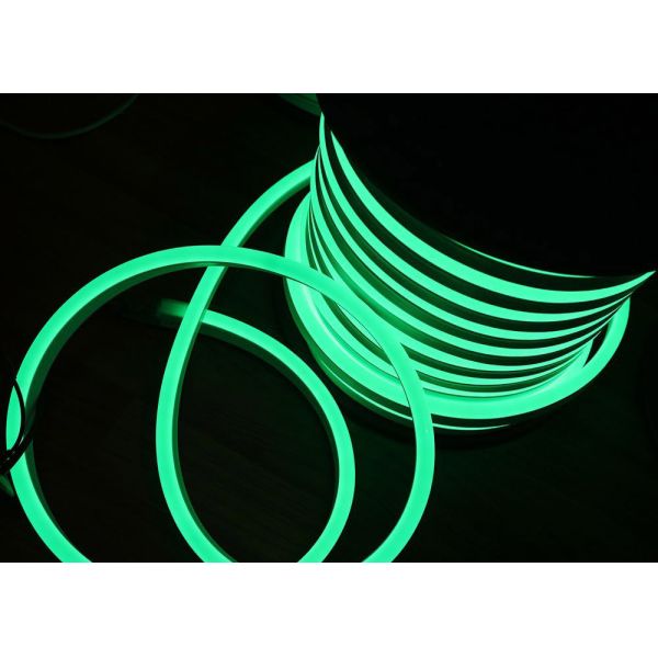Quality LED Neon Tube Light Green Flex Neon Rope Light 120pcs SMD2835 LEDs per Meter 10W Power Consumption Waterproof Soft Tube Strip Lights for sale