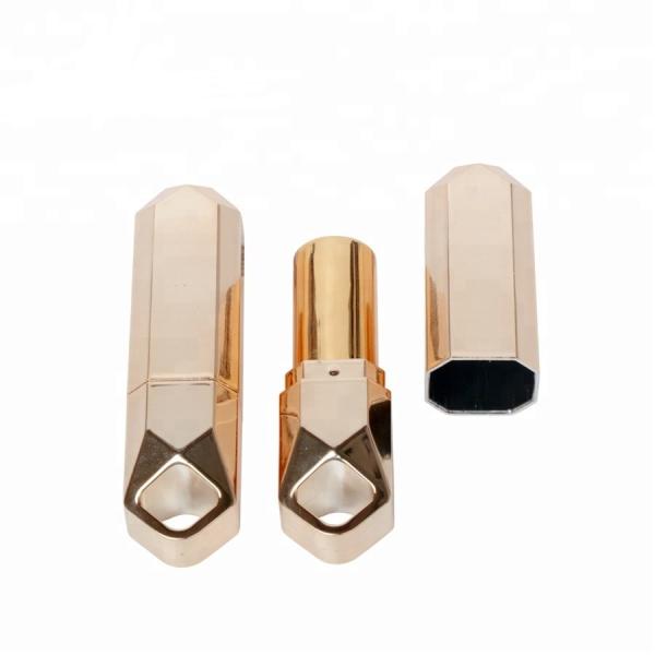 Quality Cosmetic Packaging Lipstick Gold Tube , Custom Made Empty Lipstick Containers for sale