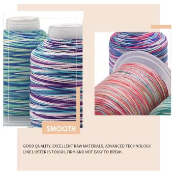Quality High Temperature Resistant 100G Weight 15ply Rainbow Weaving Crafts Polyester for sale