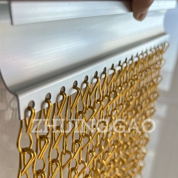 Quality Lobby Partition Aluminum Chain Curtain Colors Treatment for sale