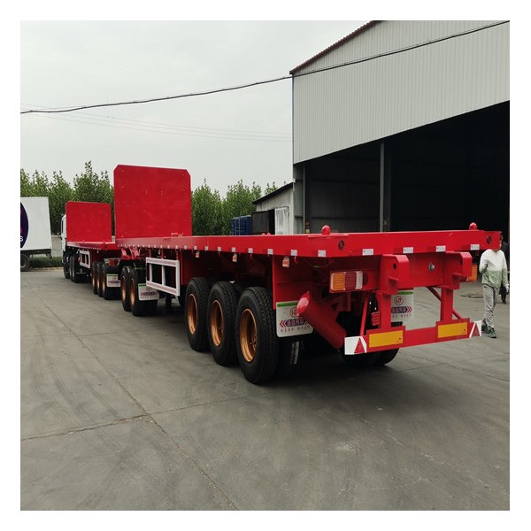 Quality 15 Workdays Production Time Triaxles Flatbed Container Trailer with 12 Twist for sale