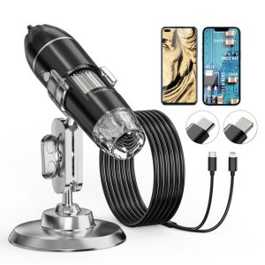 Quality 2.0 Megapixel Handheld Digital Microscope 8 LED Lights USB 2.0 Microscope 112mm for sale