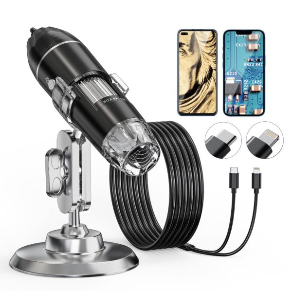 Quality 2.0 Megapixel Handheld Digital Microscope 8 LED Lights USB 2.0 Microscope 112mm for sale