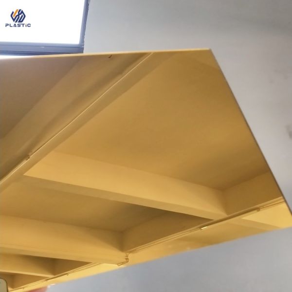 Quality 1.2g/cm3 Customizable Gold Acrylic Mirror Sheet For Wall Decorative for sale