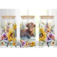 Quality UV DTF16oz cup stickers holographic cup stickers pen stickers cartoon stickers for sale