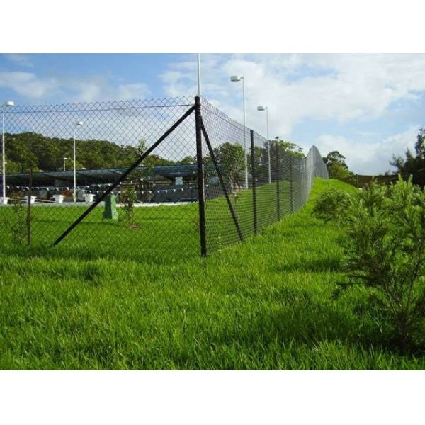 Quality Black Galvanized 3.0m Height Steel Chain Link Fencing 50mm Pitch for sale
