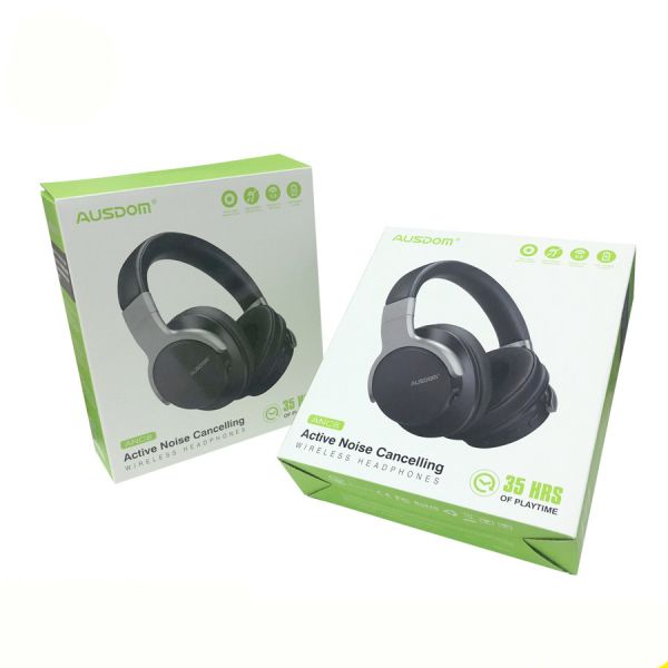 Quality Printed E-Flute Self Locking White Corrugated Cardboard Boxes Headphone Package for sale